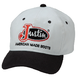 Justin® White Logo Cap - Jacksons Western Store